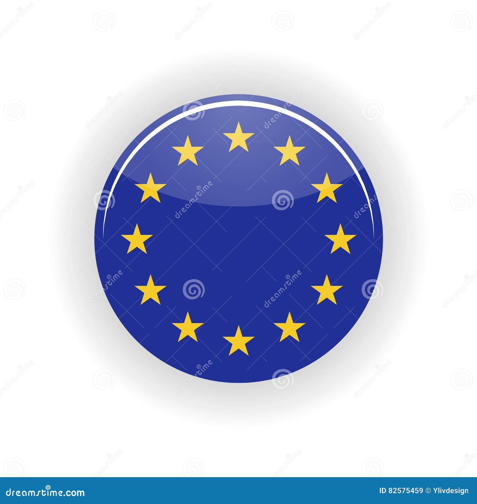 European Union icon circle stock vector. Illustration of color - 82575459