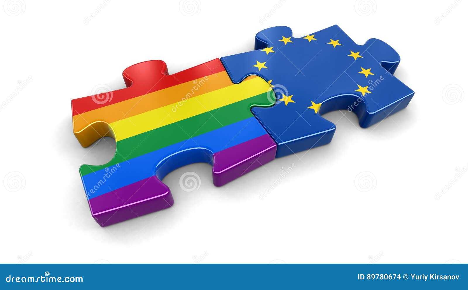 European Union and LGBT Puzzle from Flags Stock Illustration ...