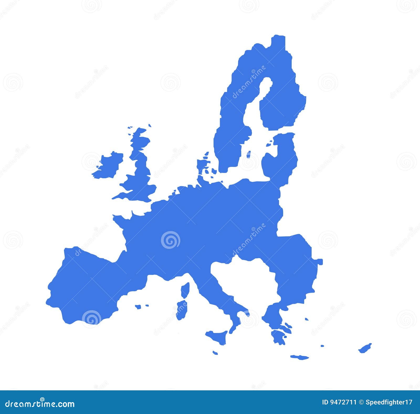 European Union map stock illustration. Illustration of europe - 9472711