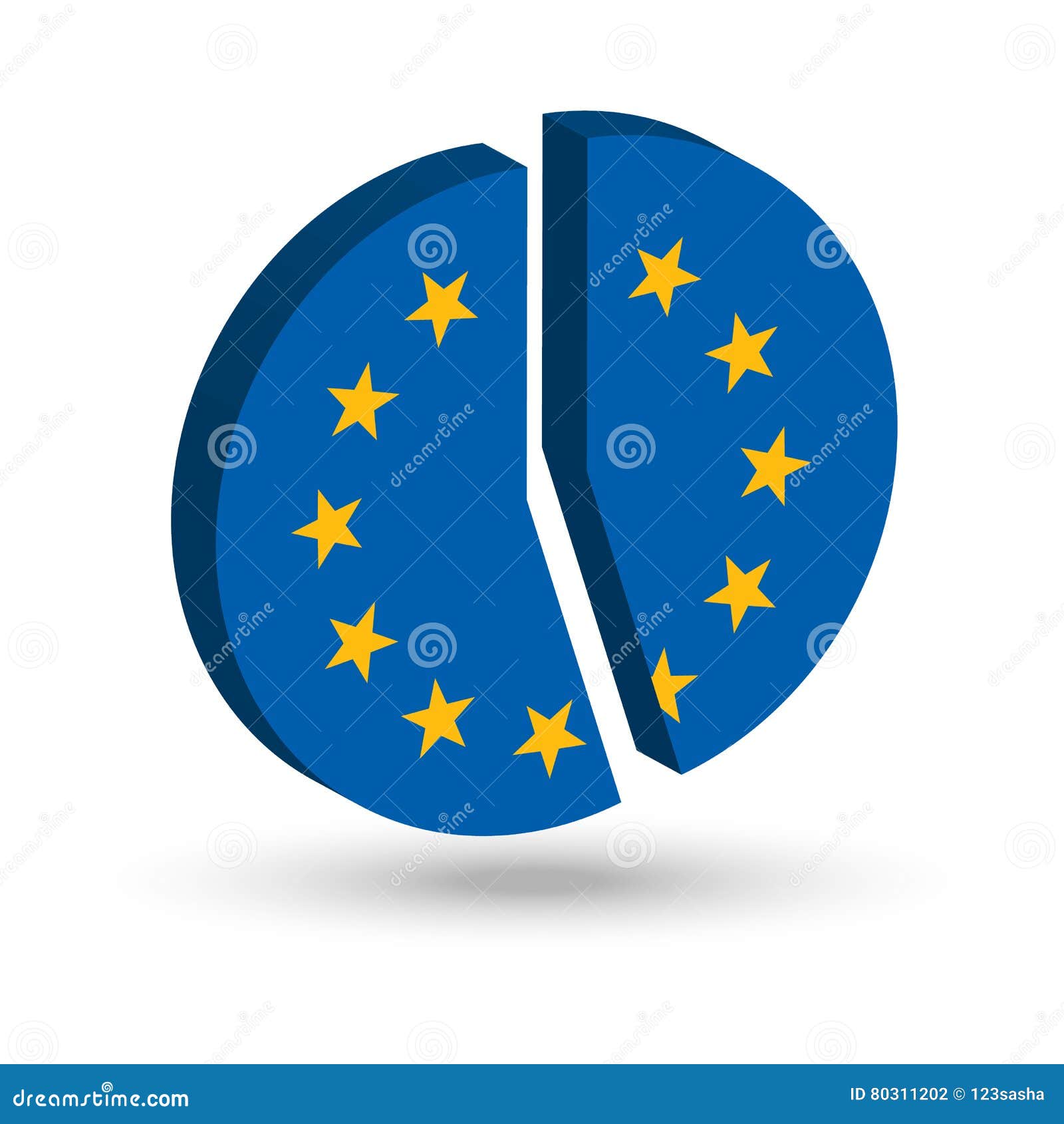 European Union Pie Chart stock vector. Illustration of statistics ...