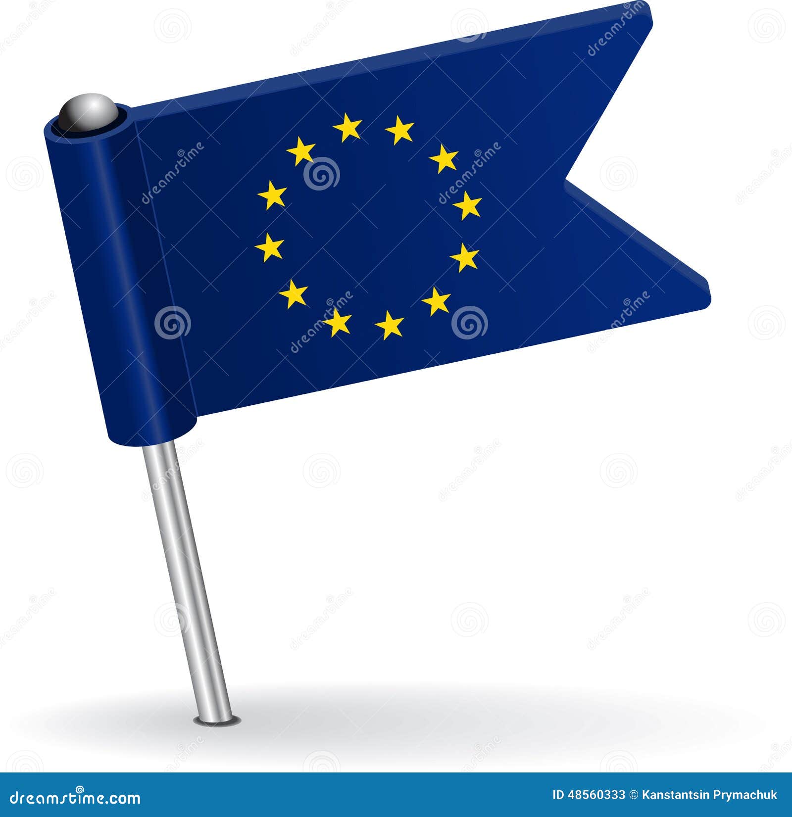 European Union Pin Icon Flag. Vector Illustration Stock Vector ...