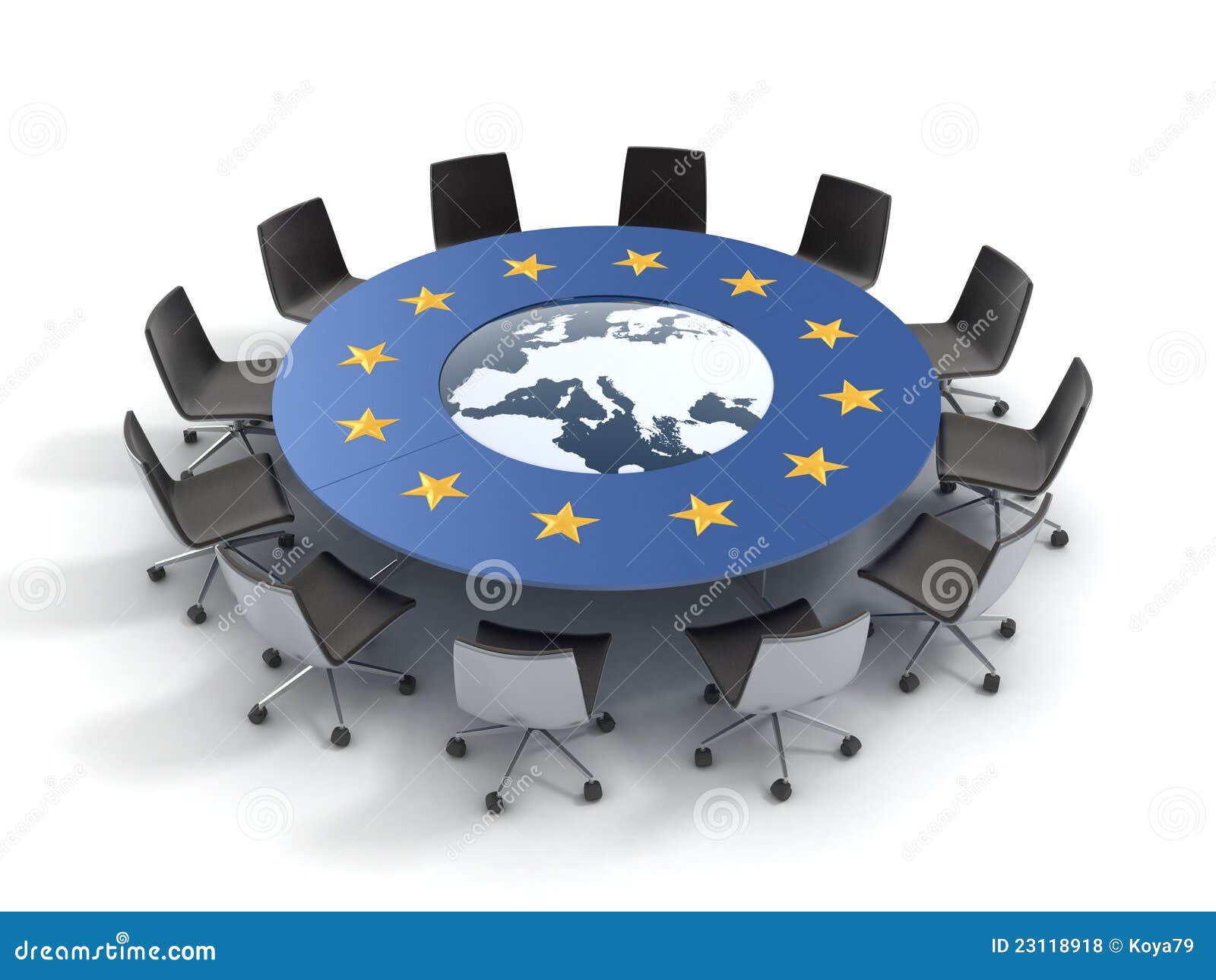 European union round table stock illustration. Illustration of chamber ...