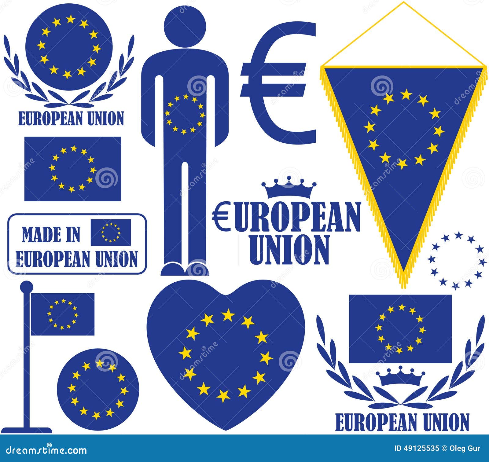 European Union stock vector. Illustration of laurel, vector - 49125535