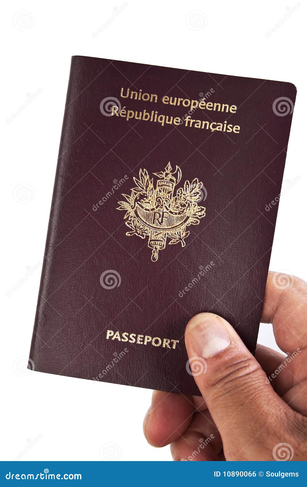 Europees Frans Paspoort Met Hand Stock Foto - Image of frans ...