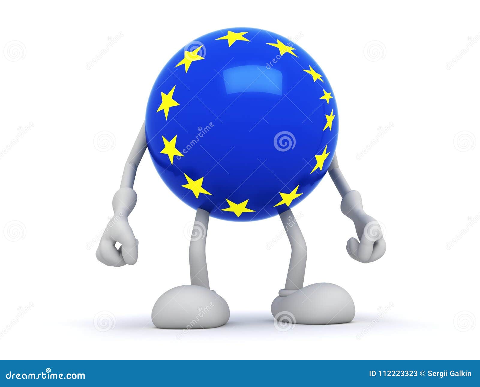 Europeisk union, man 3d stock illustrationer. Illustration av land ...
