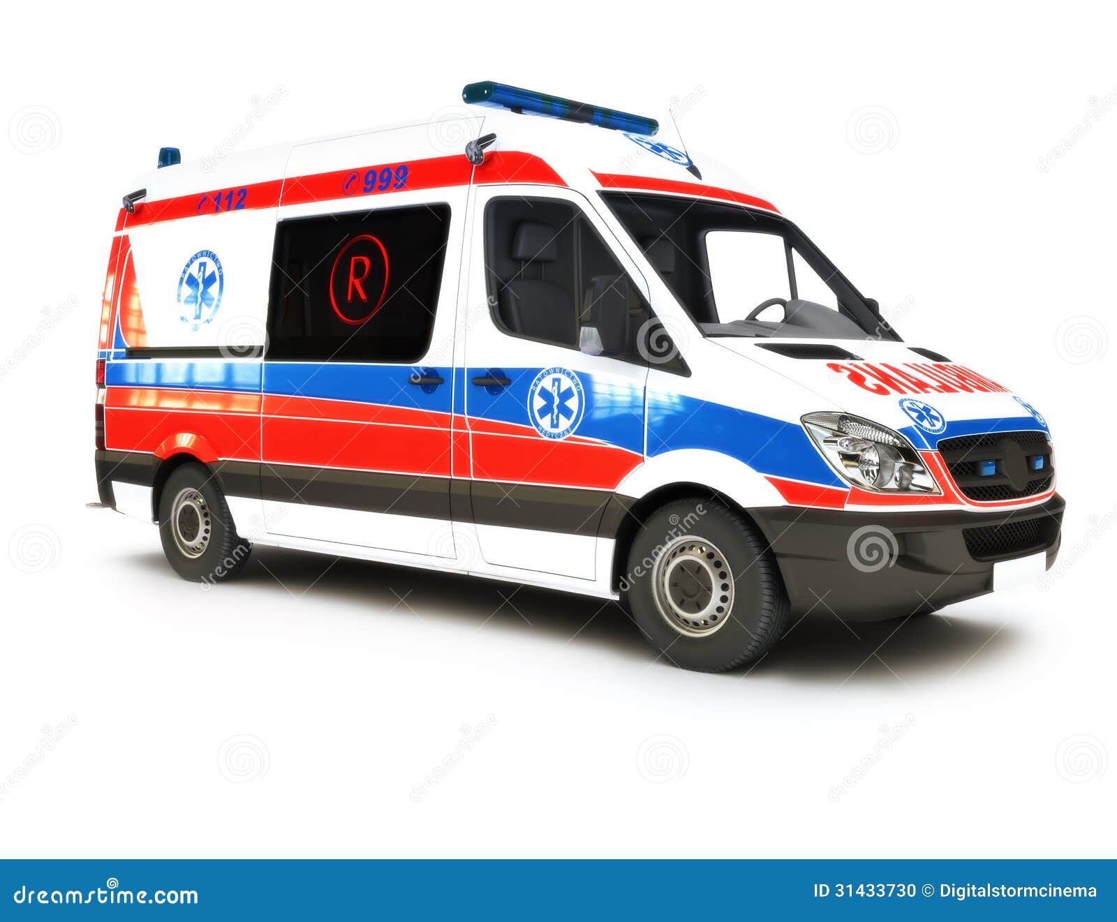 Europejska Karetka Na Białym Tle Zdjęcie Stock - Obraz: 31433730