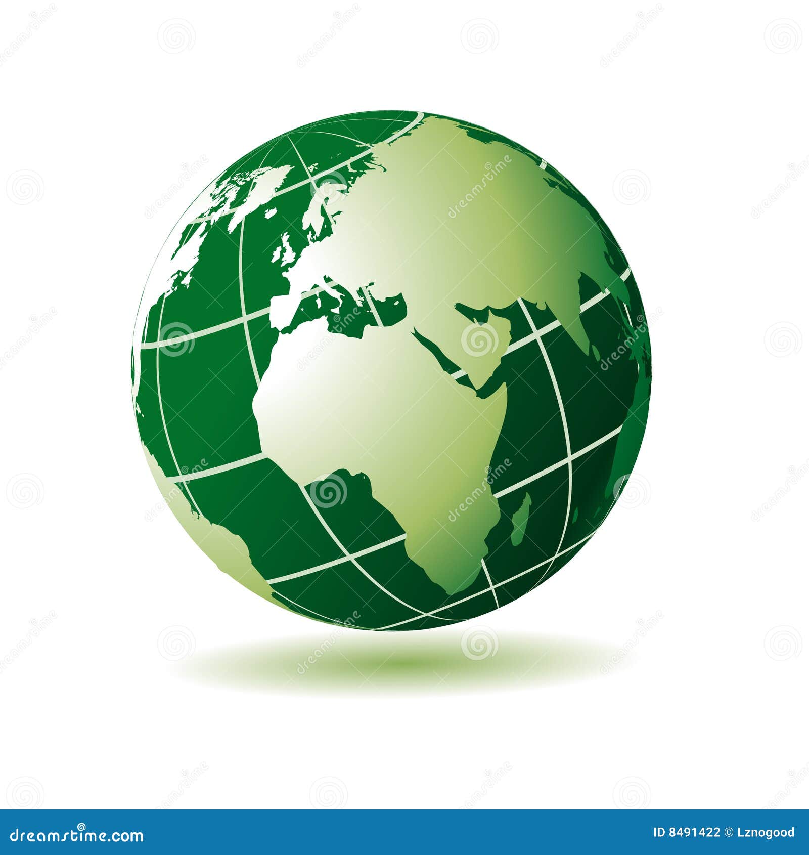 Europese Afrikaanse Groene Bol Vector Illustratie - Illustration of ...