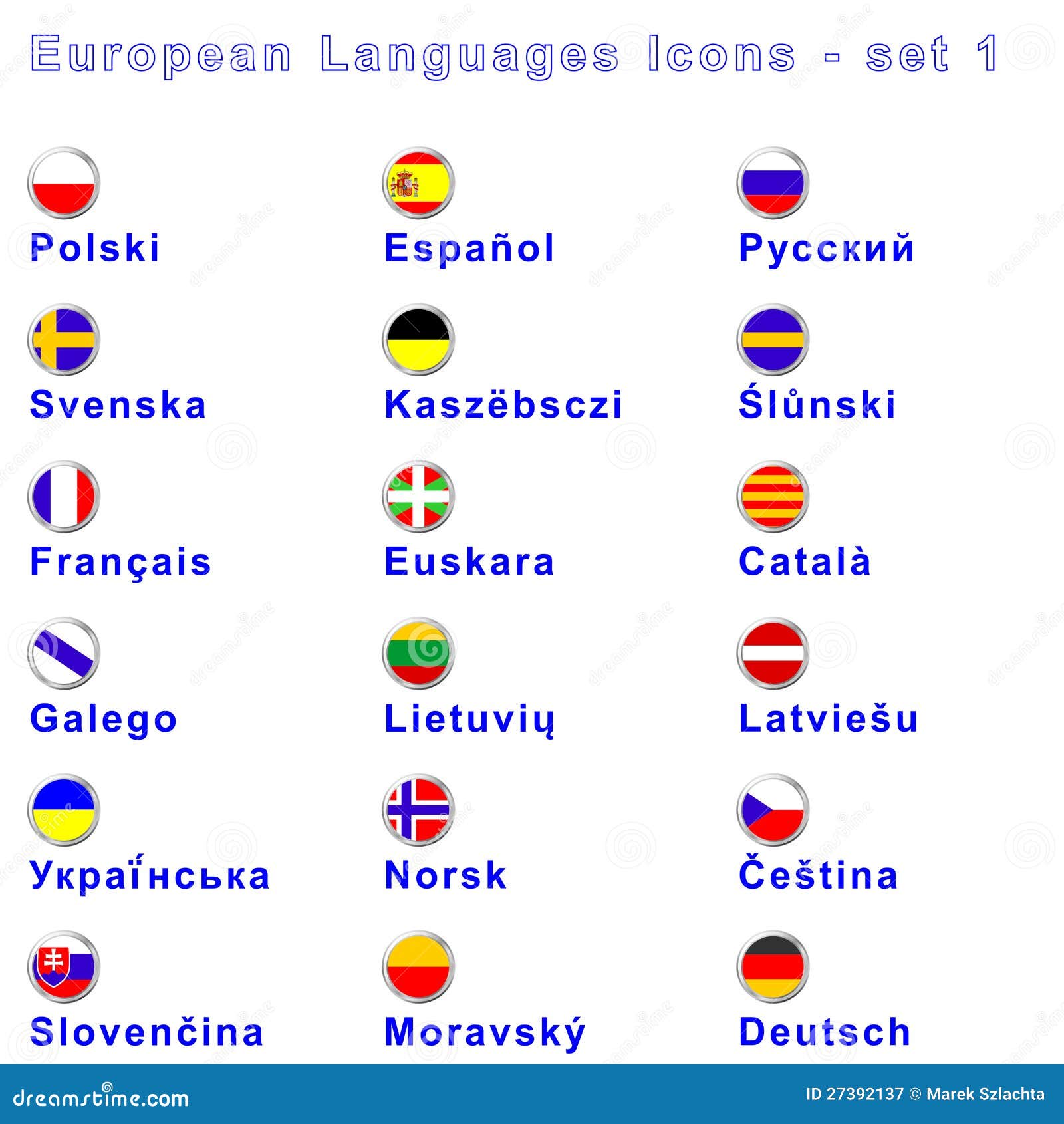 Europese Talen Nr 1 vector illustratie. Illustration of lets - 27392137