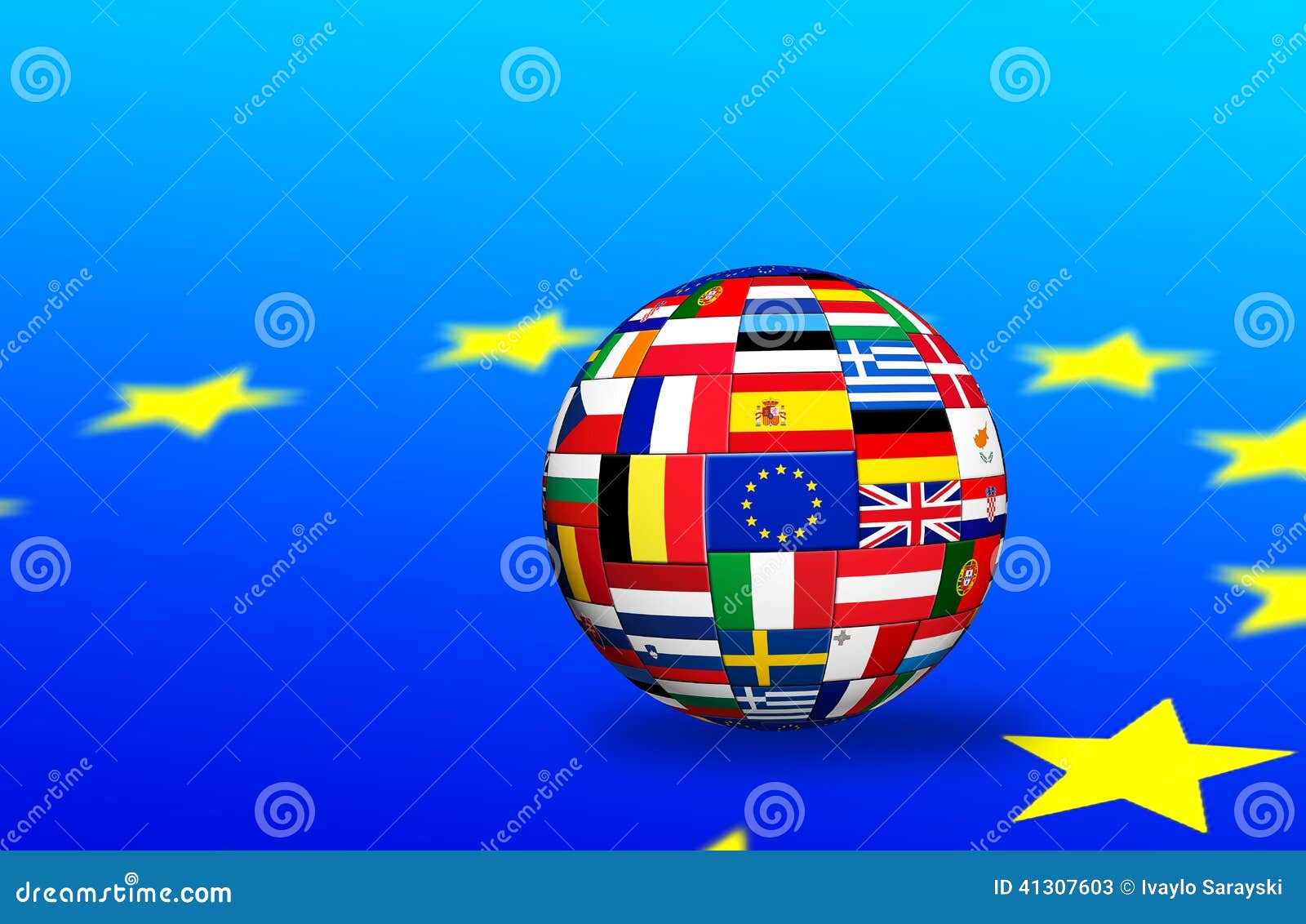 Europian Union Countries Flags Stock Illustration - Illustration of ...