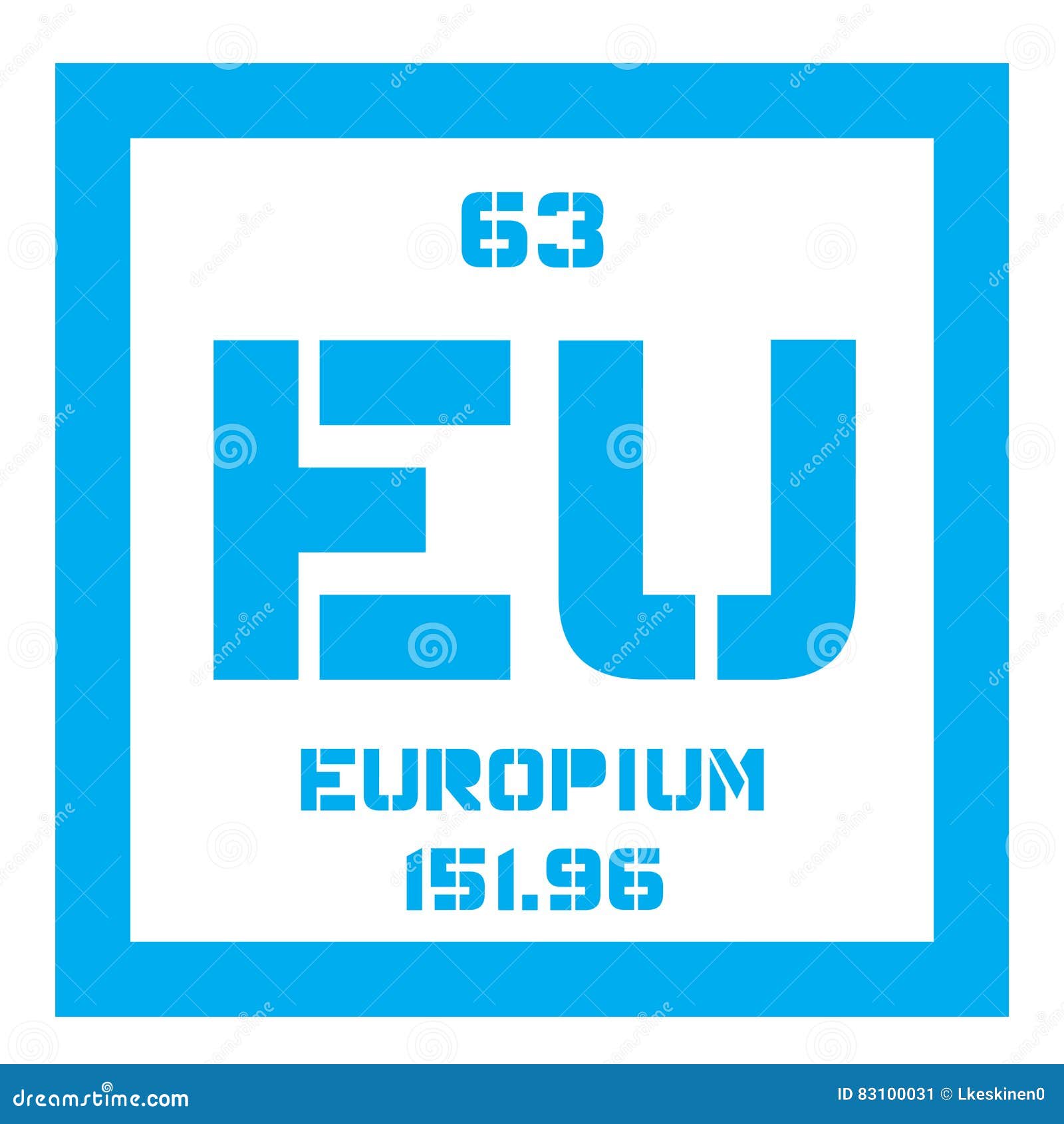 Europium Eu Chemical Element. Europium Sign With Atomic Number ... Europium Eu Chemical Element. Europium Sign With Atomic Number ...