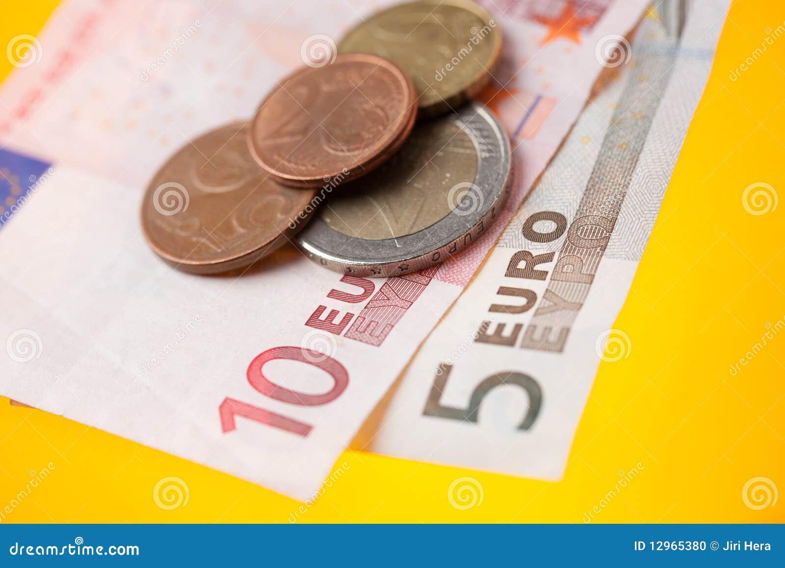 Euros on color background stock photo. Image of coin - 12965380