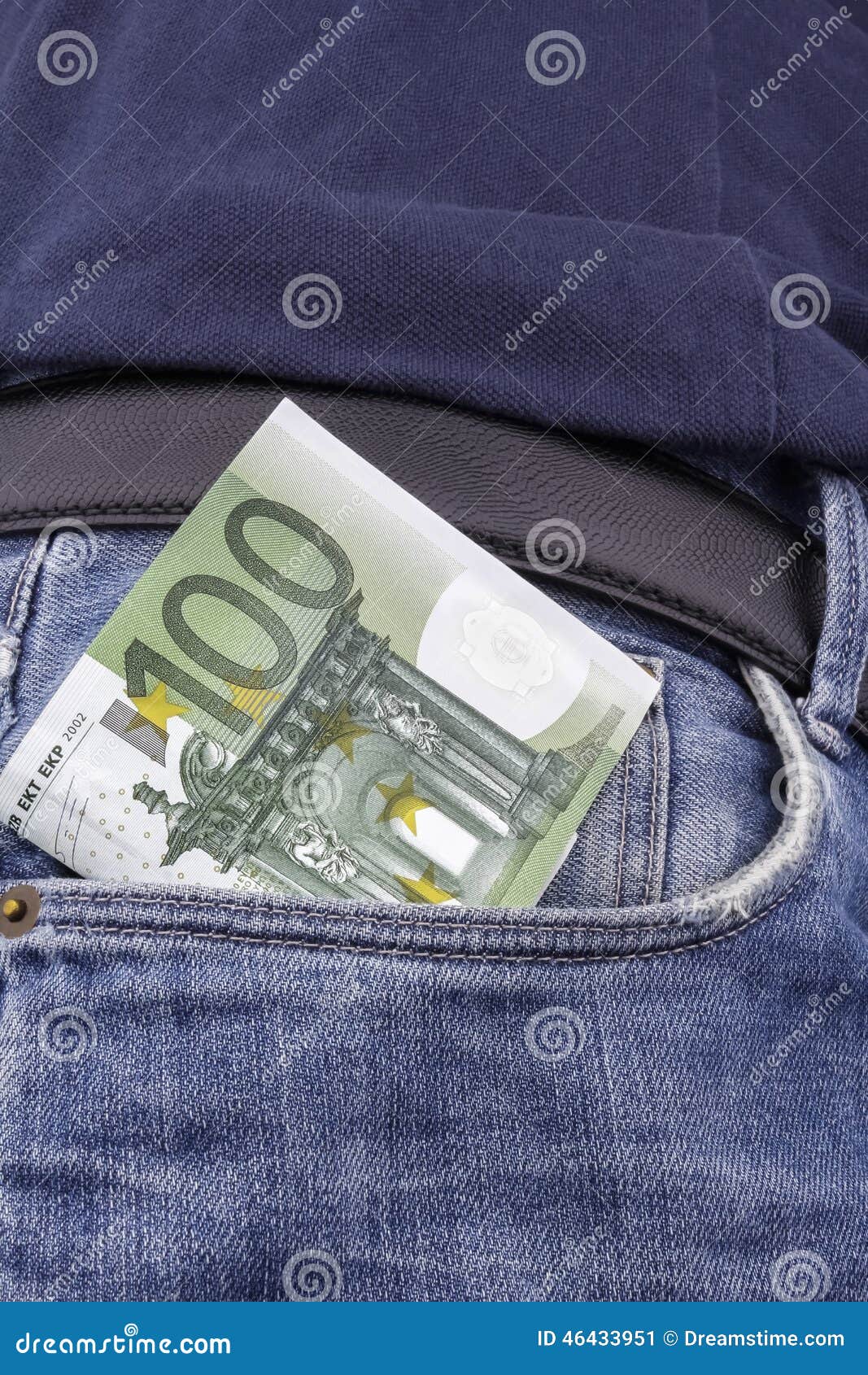 Euros (EUR) in a pocket. stock image. Image of funds - 46433951
