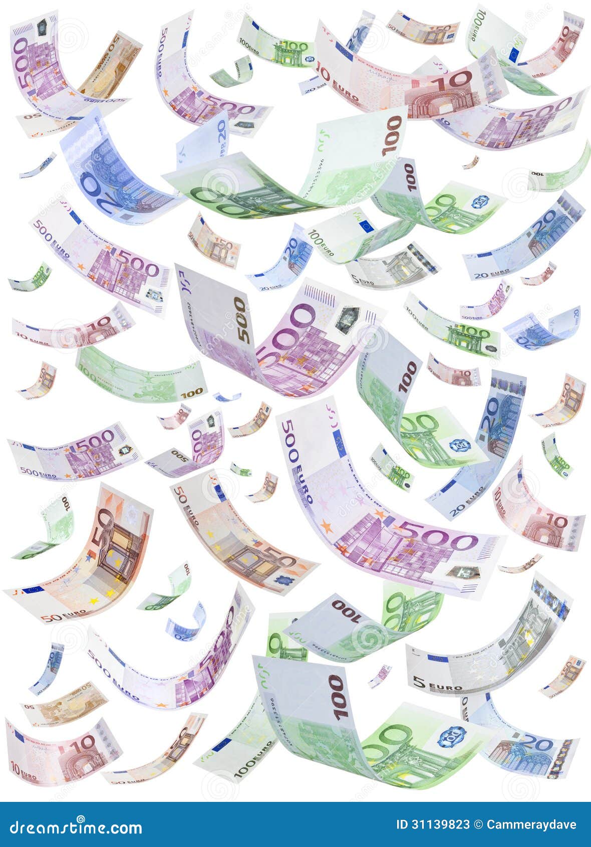Euros Raining Falling D'isolement Image stock - Image du bancaire, côté ...