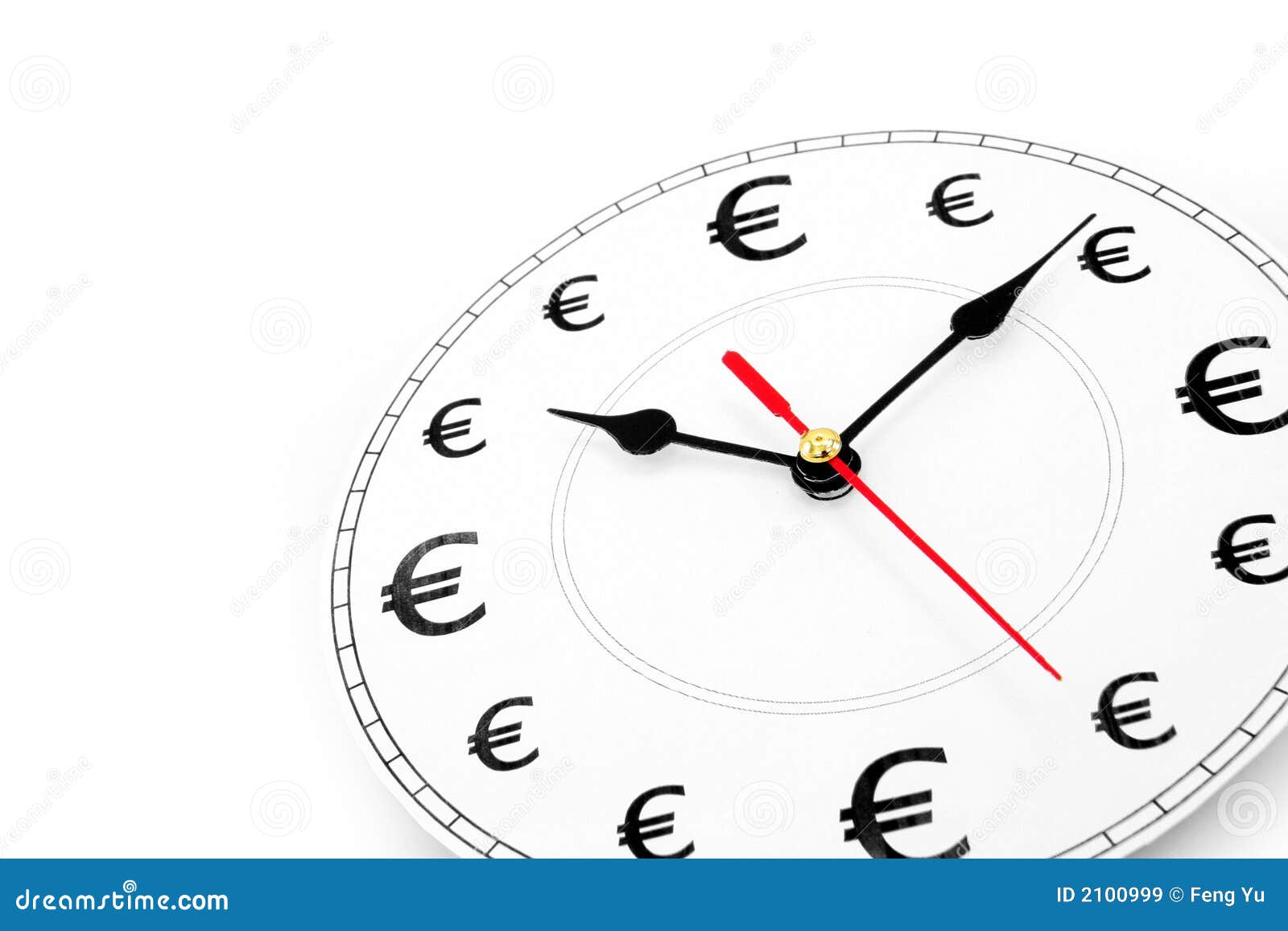 Euros time is money stock image. Image of european, hours - 2100999
