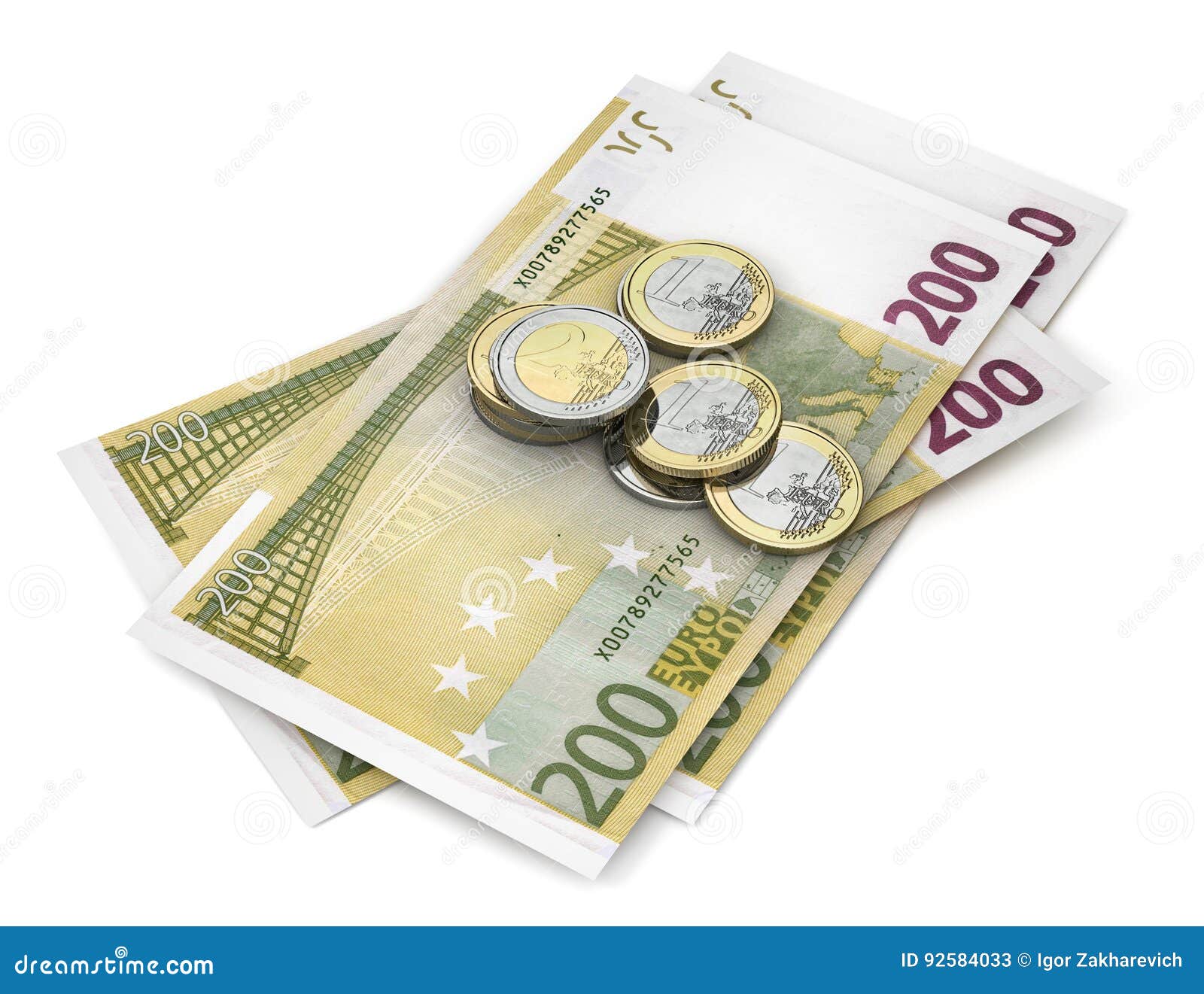 Eurosedlar med mynt stock illustrationer. Illustration av betalning ...