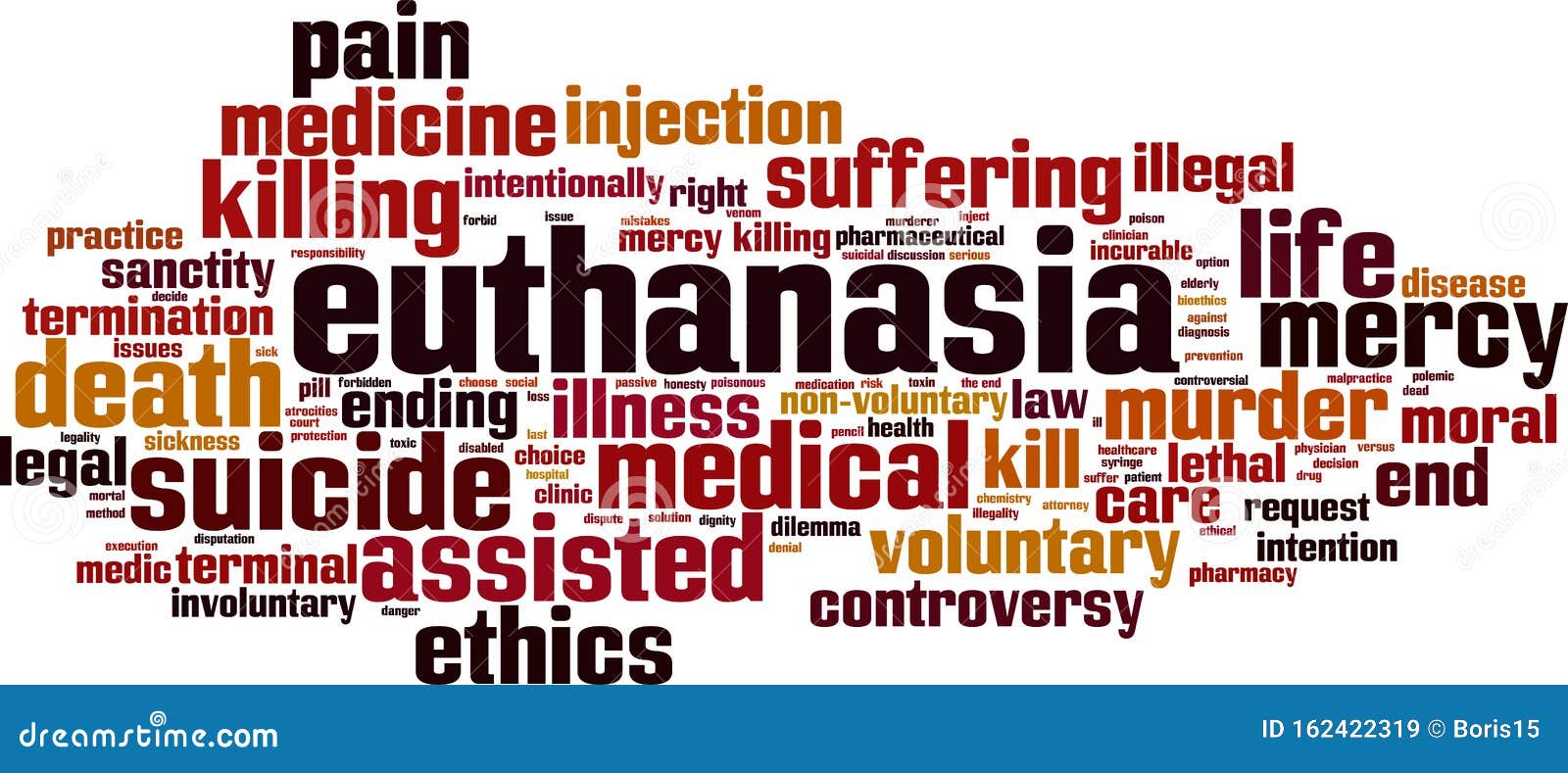 Euthanasia word cloud stock vector. Illustration of mercy - 162422319