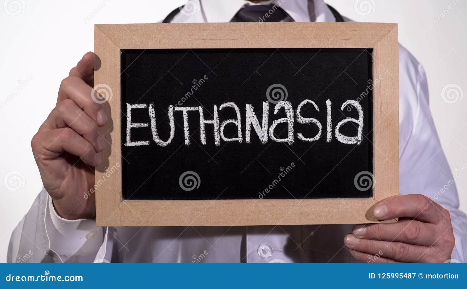 Euthanasia Written on Blackboard in Doctor Hands, Controversial Social ... Euthanasia Written on Blackboard in Doctor Hands, Controversial Social ...