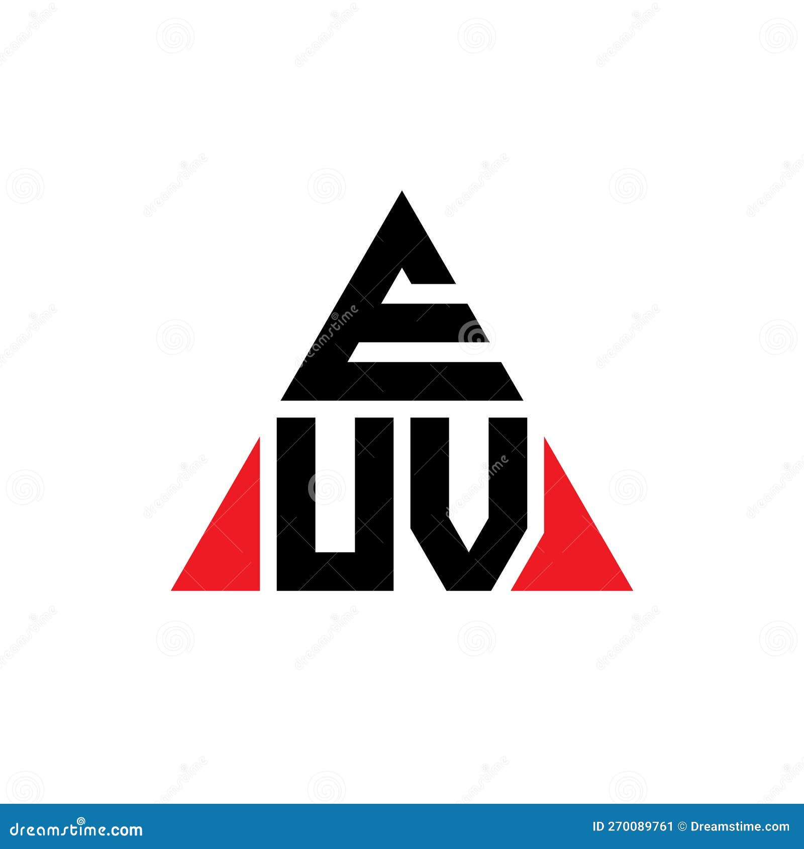 EUV Triangle Letter Logo Design With Triangle Shape. EUV Triangle Logo ...