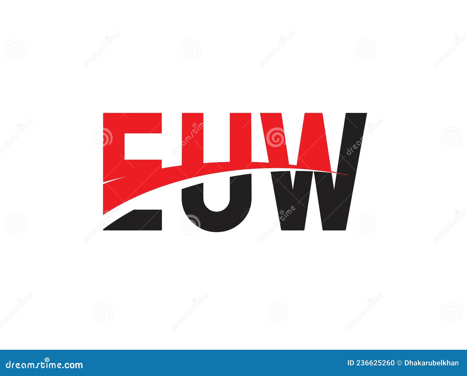 EUW Letter Initial Logo Design Vector Illustration Stock Vector ...