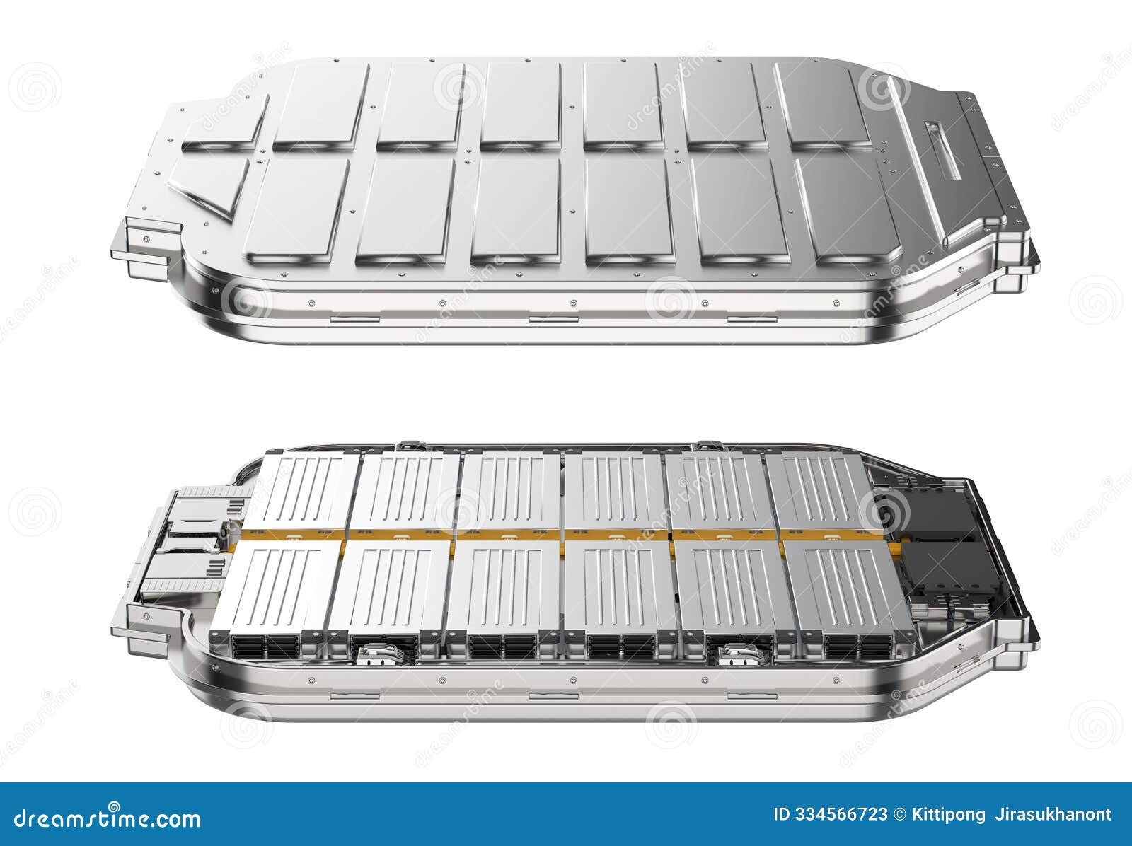 Ev Battery or Pack of Lithium-ion Pouch Cells Module Stock Illustration ...