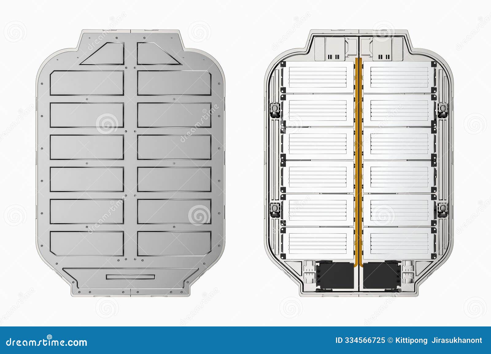 Ev Battery or Pack of Lithium-ion Pouch Cells Module Stock Illustration ...
