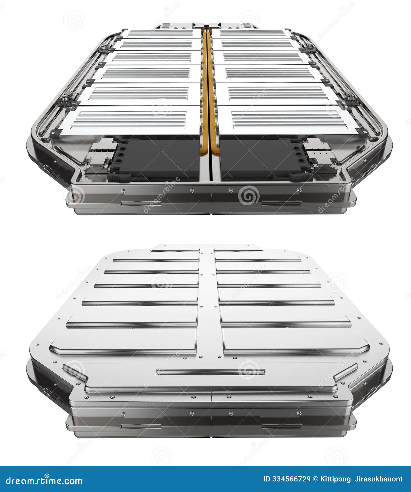 Ev Battery or Pack of Lithium-ion Pouch Cells Module Stock Illustration ...