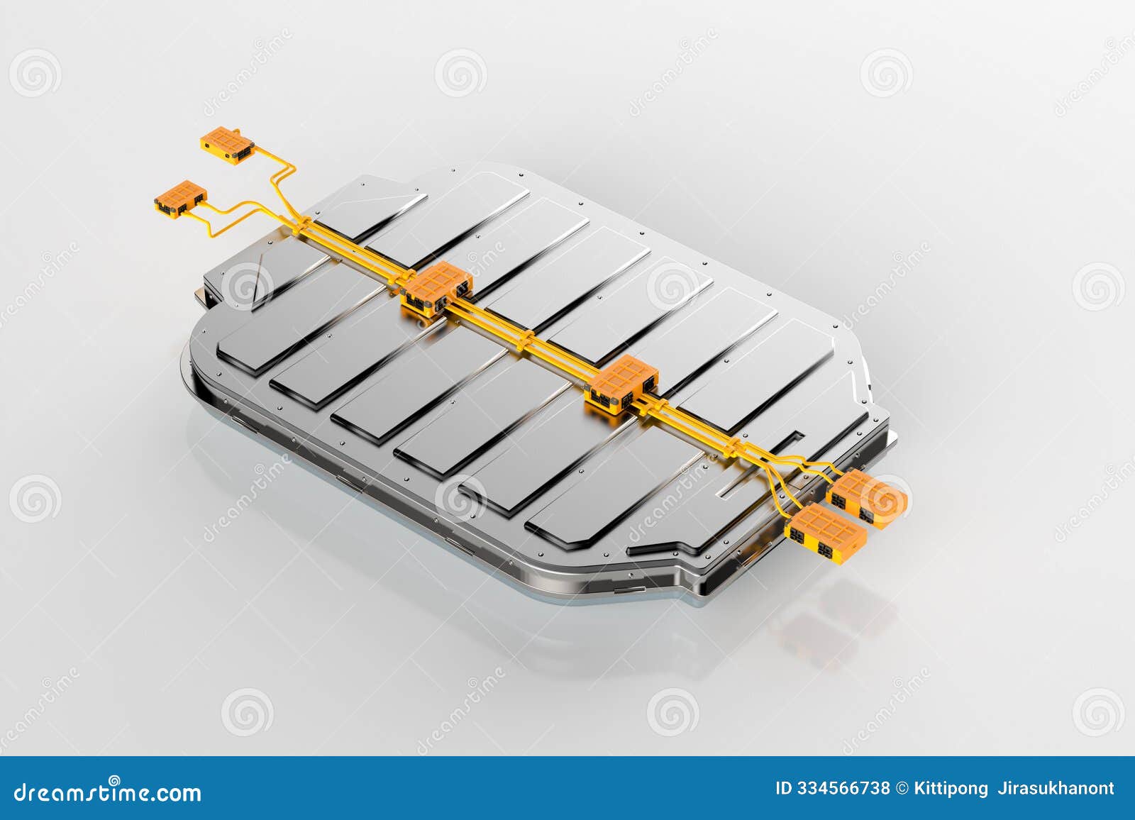 Ev Battery or Pack of Lithium-ion Pouch Cells Module Stock Illustration ...