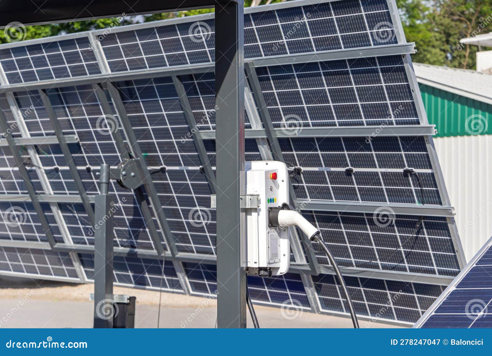 EV Charger Solar Array stock image. Image of power, 2022 - 278247047