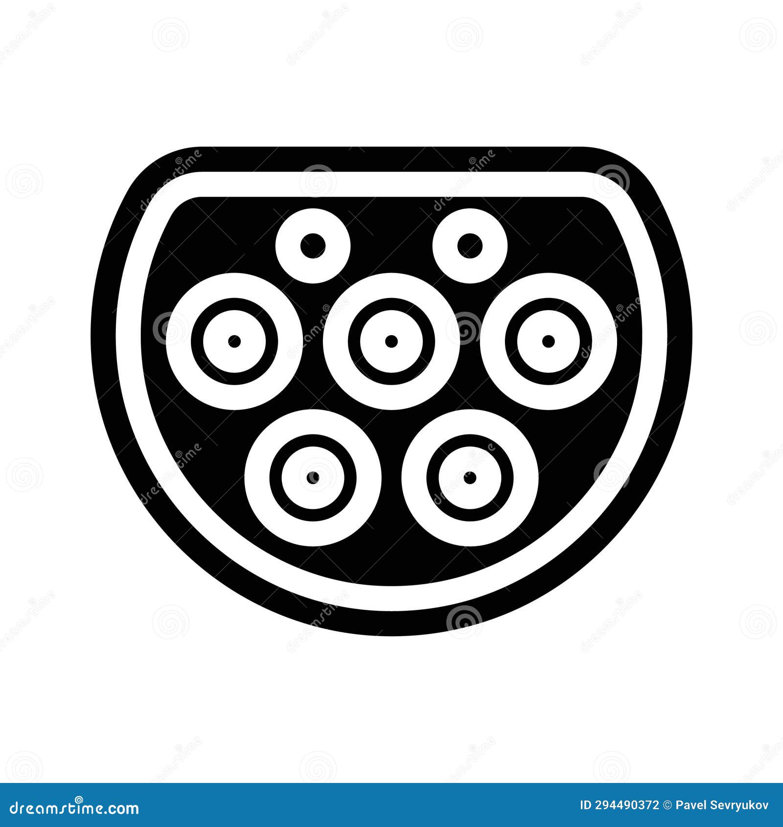 Ev Charging Plug Electric Glyph Icon Vector Illustration Stock Vector ...
