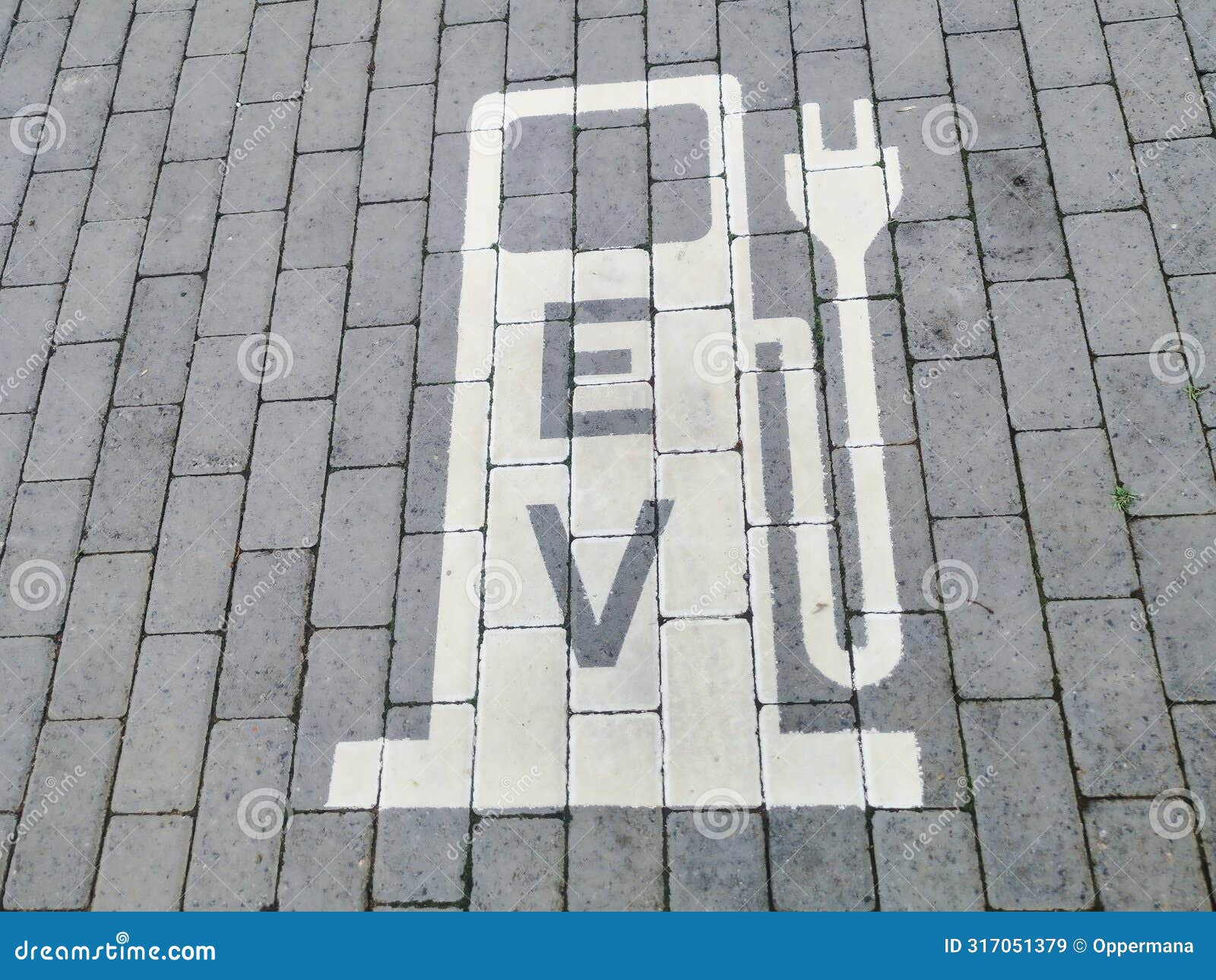 EV Charging spot sign stock image. Image of parking - 317051379