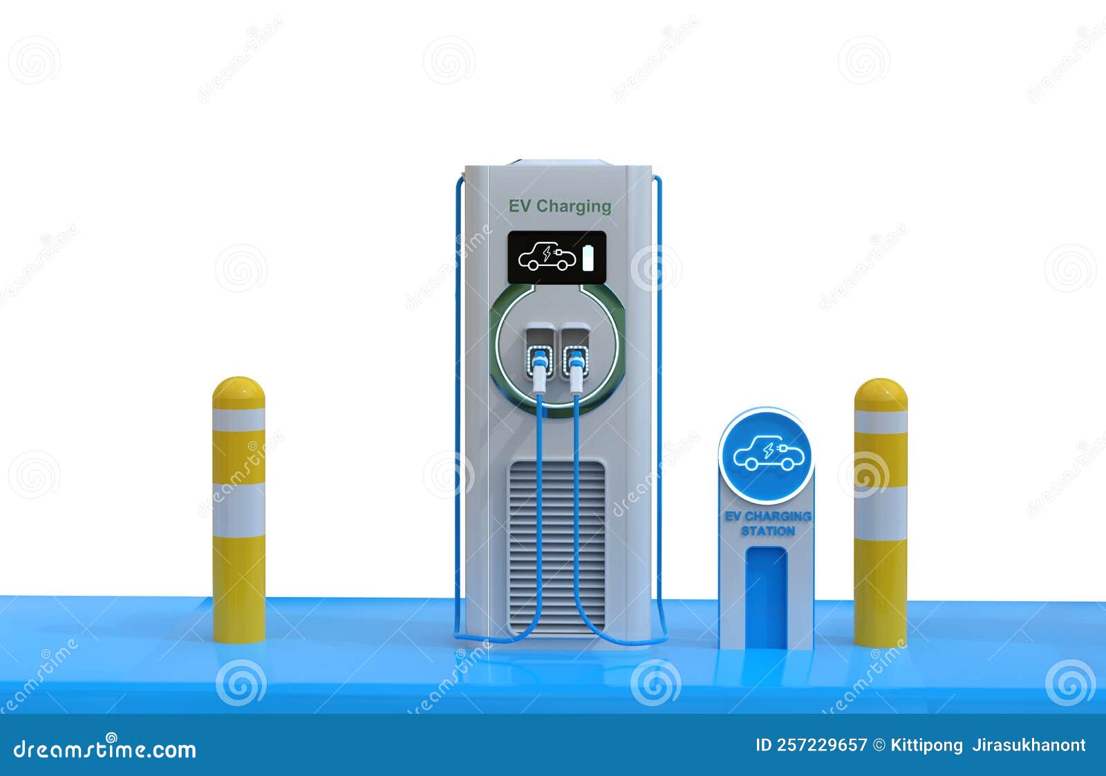 EV Charging Stations or Electric Vehicle Recharging Stations Stock ...