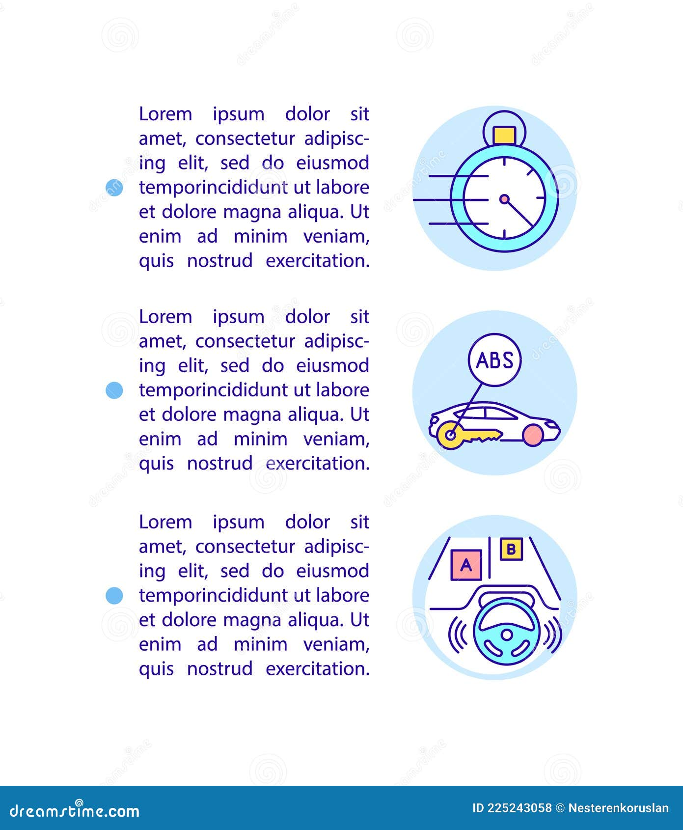 EV Driving Experience Improvement Concept Line Icons with Text. Stock ...