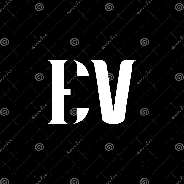 EV E V Letter Logo Design. Initial Letter EV Uppercase Monogram Logo ...