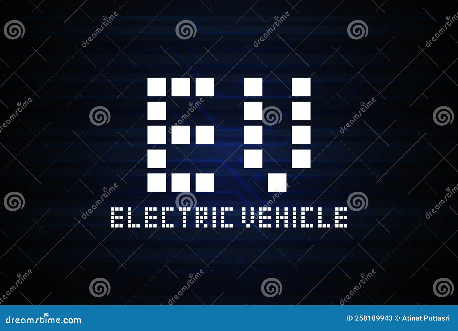 EV Electric Vehicle Abstract Technology Futuristic Hud Geometric Shape ...