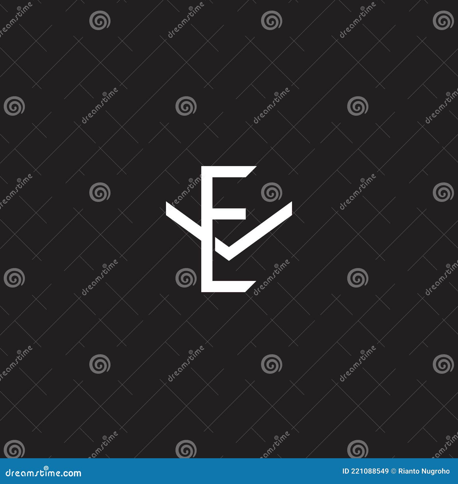 EV Initial Letter Overlapping Interlock Logo Monogram Line Art Style ...