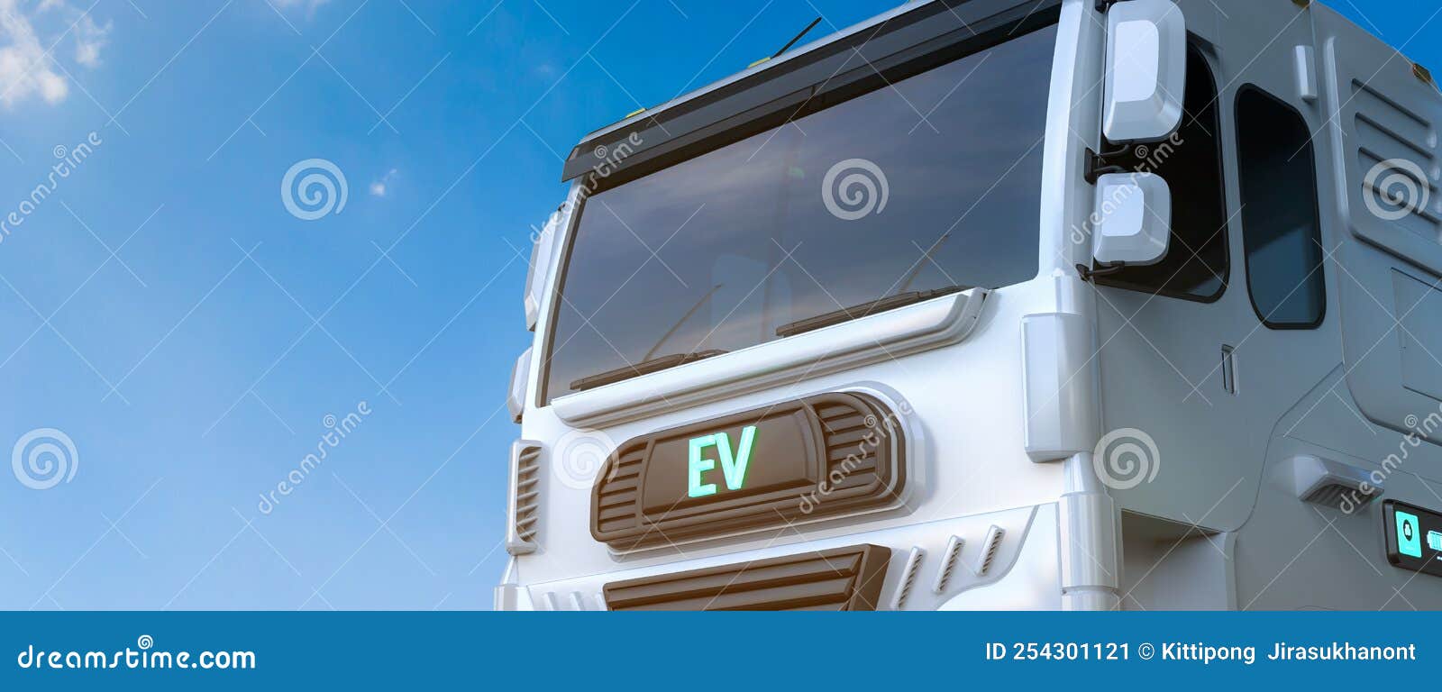 Ev Logistic Truck or Electric Vehicle Lorry Stock Illustration ...