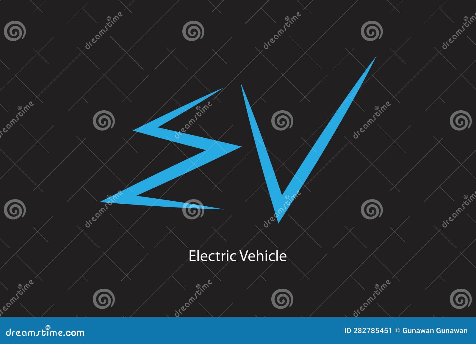 EV Logo electric stock vector. Illustration of business - 282785451