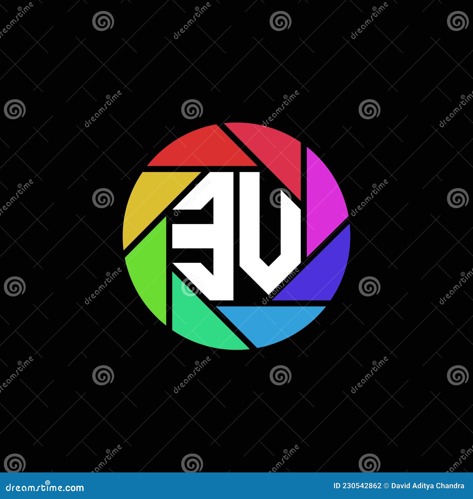 EV Monogram Polygonal Rainbow Stock Vector - Illustration of modern ...