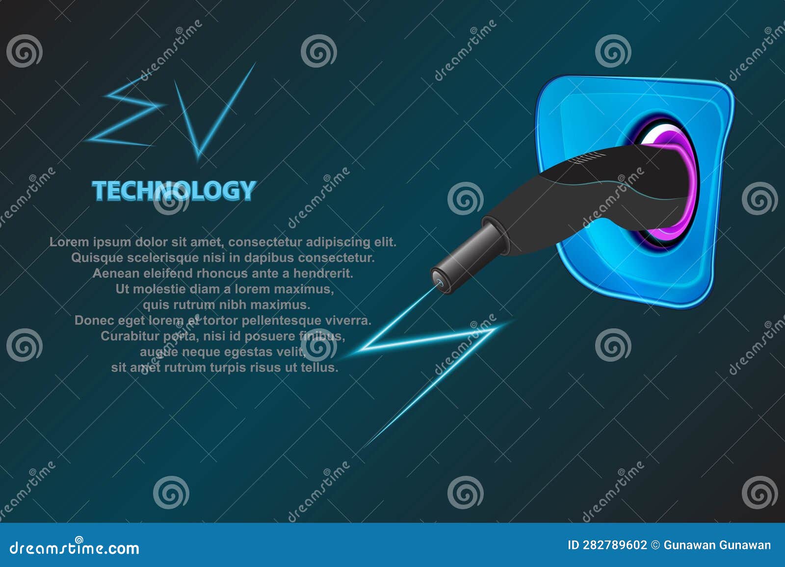 EV Technology banner stock vector. Illustration of environment - 282789602
