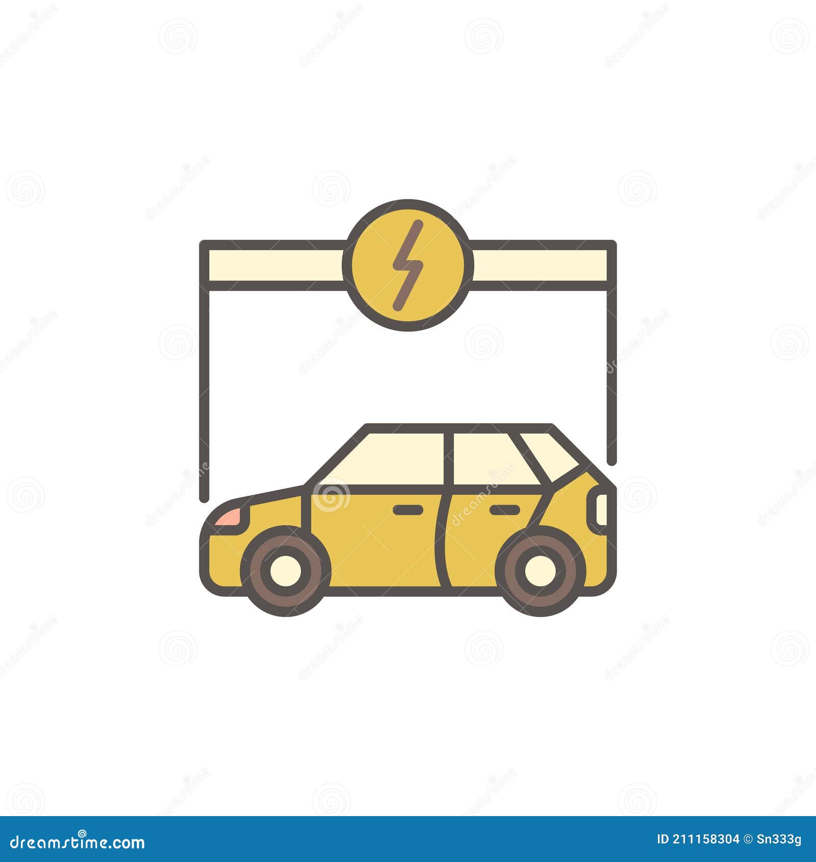 EV Vector Concept Yellow Colored Icon or Logo Stock Vector ...