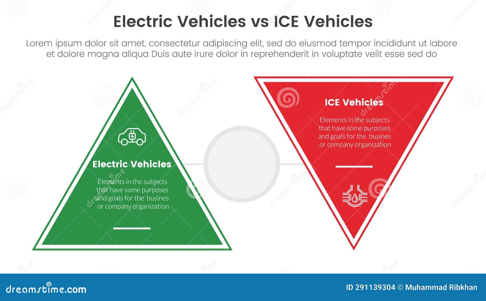 Ev Vs Ice Electric Vehicle Comparison Concept for Infographic Template ...
