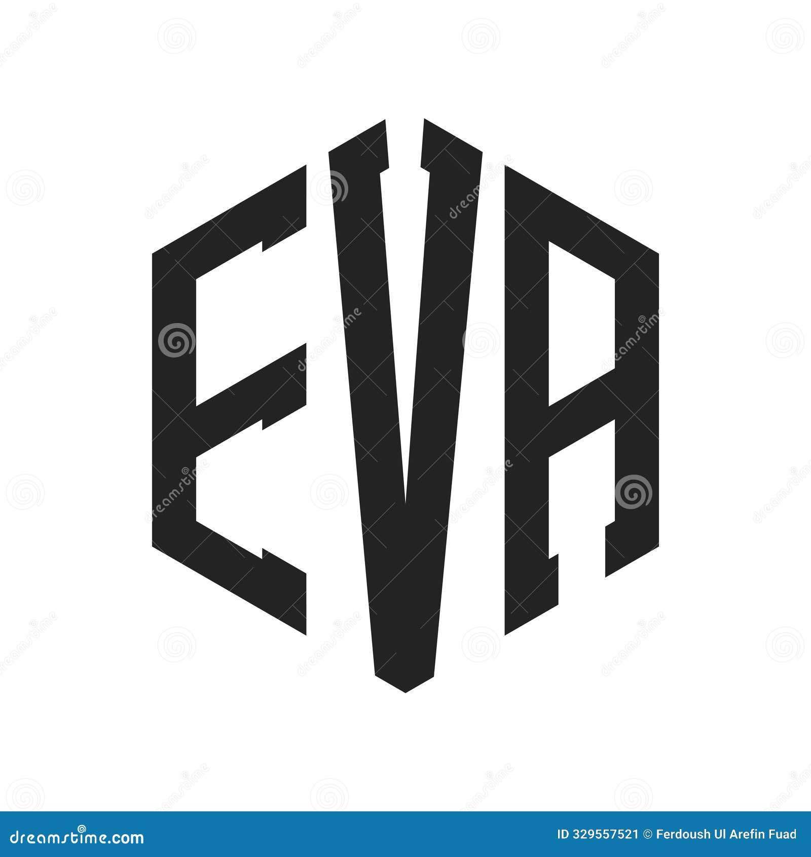EVA Logo Design. Initial Letter EVA Monogram Logo Using Hexagon Shape ...