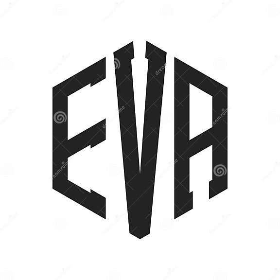 EVA Logo Design. Initial Letter EVA Monogram Logo Using Hexagon Shape ...
