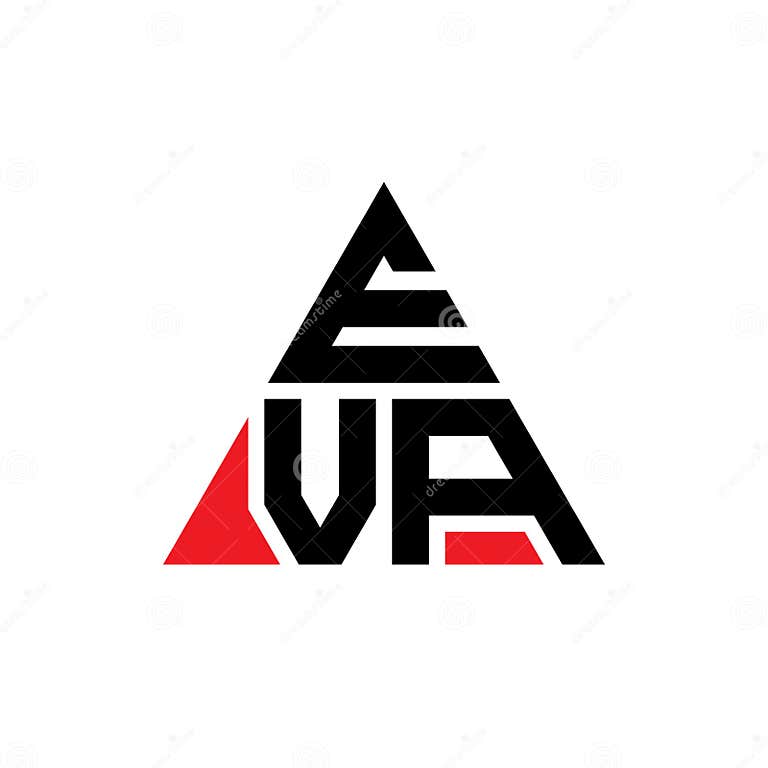 EVA Triangle Letter Logo Design with Triangle Shape. EVA Triangle Logo ...