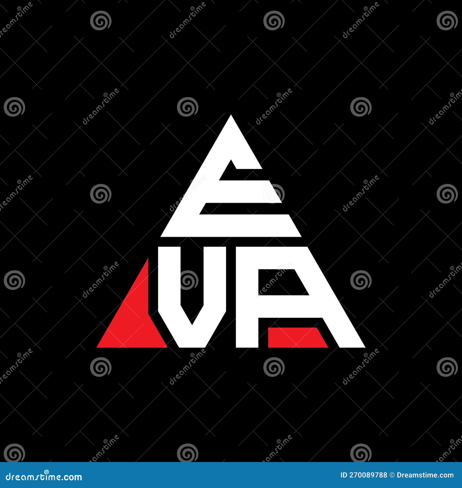 EVA Triangle Letter Logo Design With Triangle Shape. EVA Triangle Logo ...