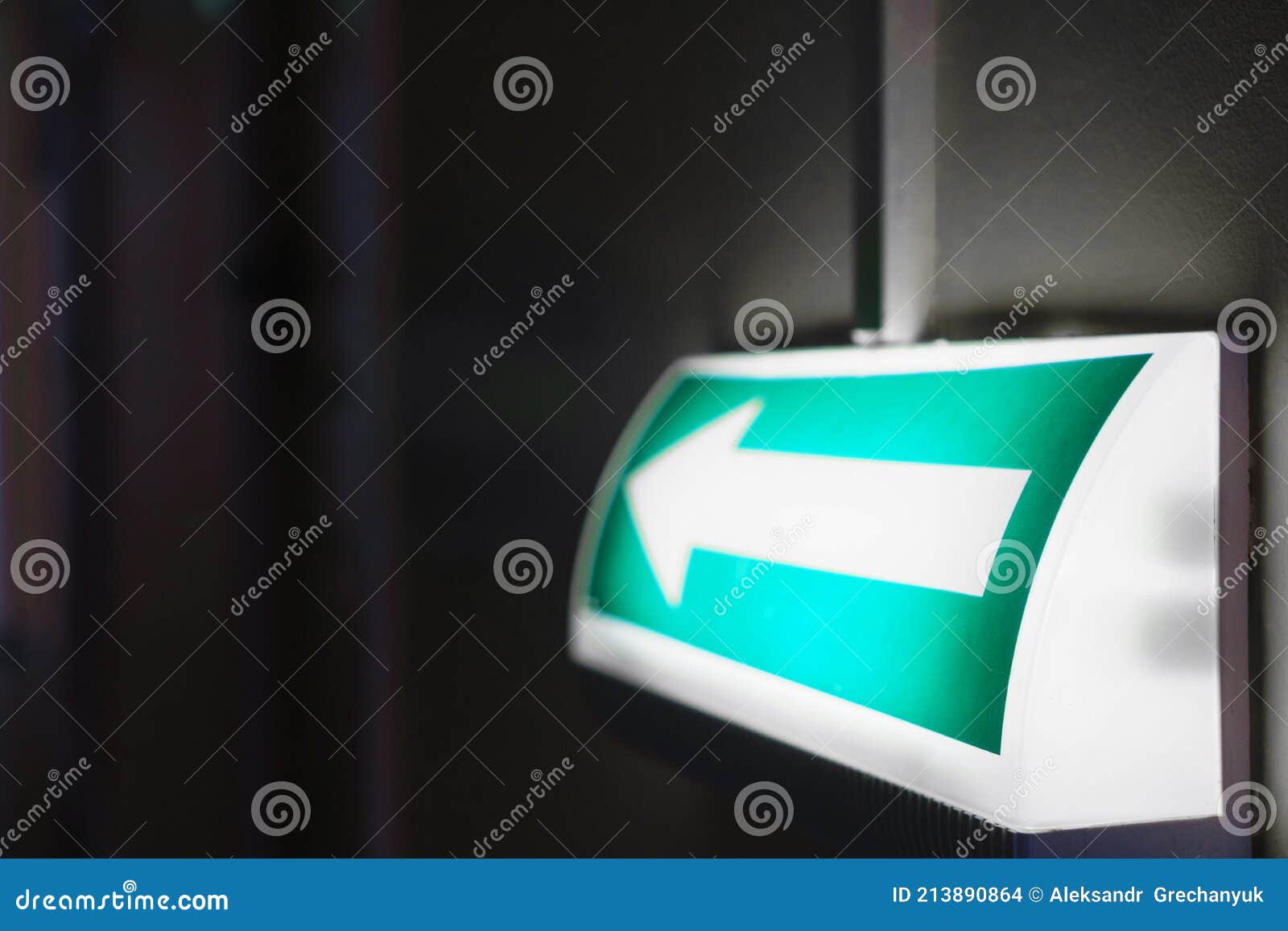 Evacuation Arrow with Illumination from the Building To the Room ...