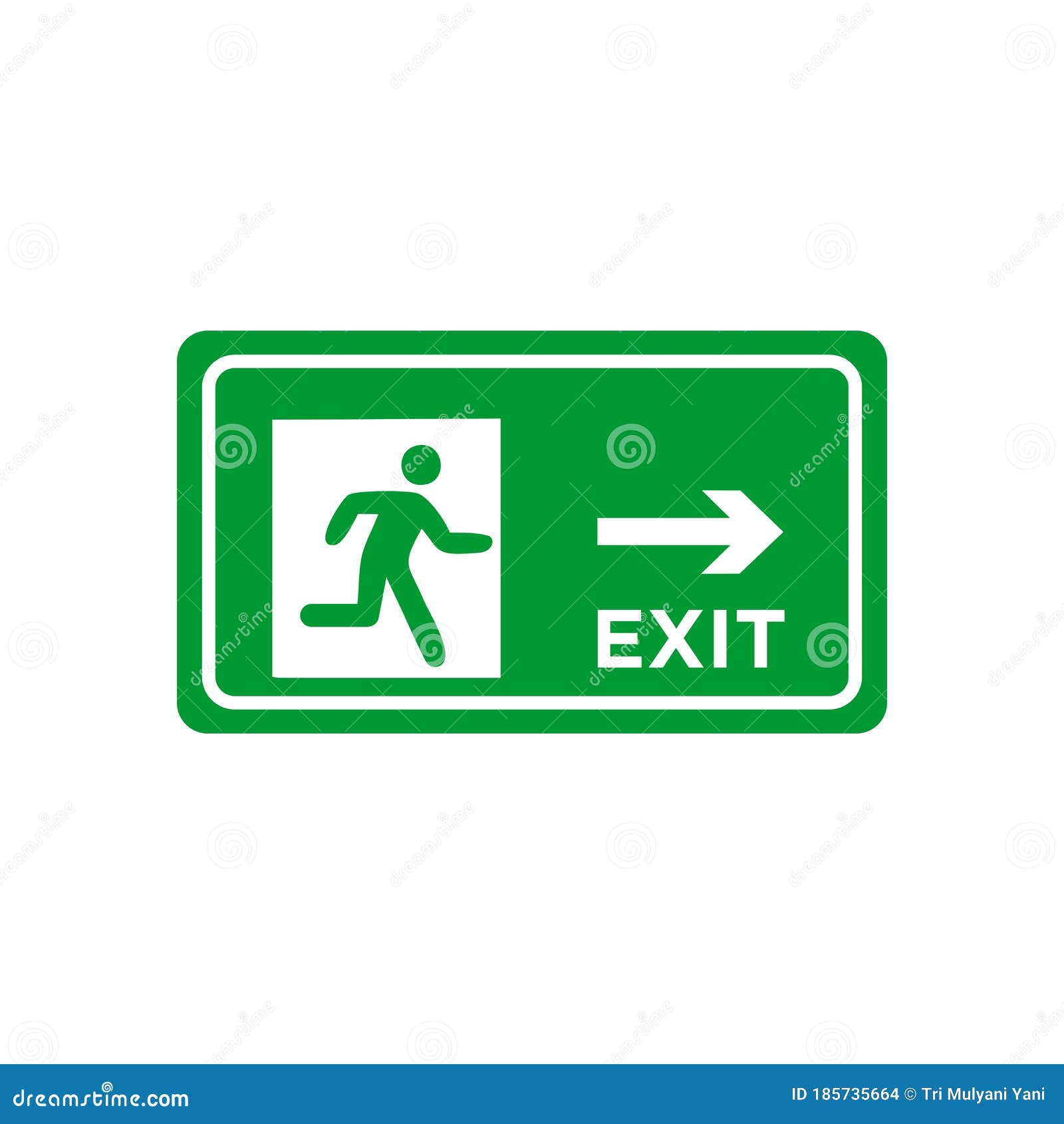 Evacuation Sign Icon Vector Design Symbol Stock Vector - Illustration ...