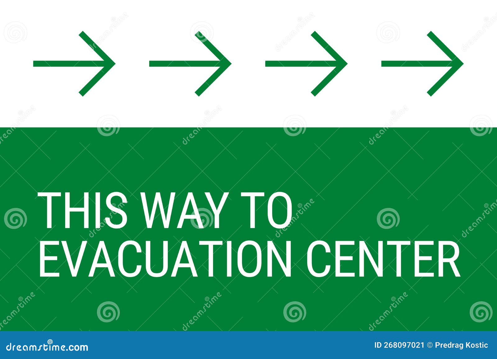 Evacuation centre sign stock illustration. Illustration of signage - 268097021