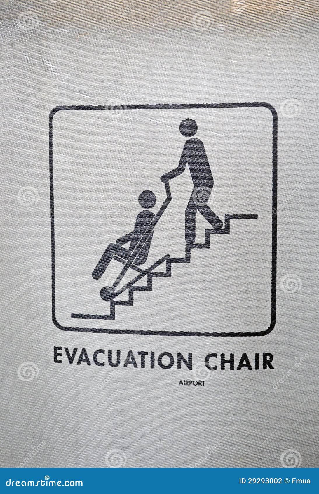 Evacuation Chair Sign on Textured Surface, Emergency Personal Help ...