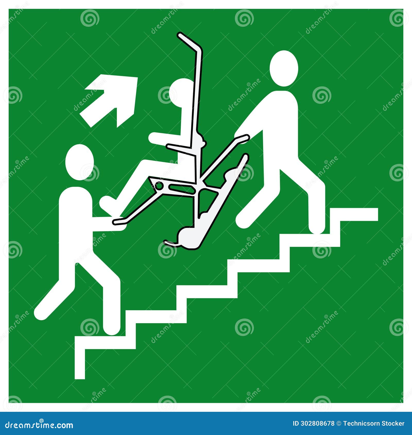 Evacuation Chair Symbol Sign, Vector Illustration, Isolate On White ...